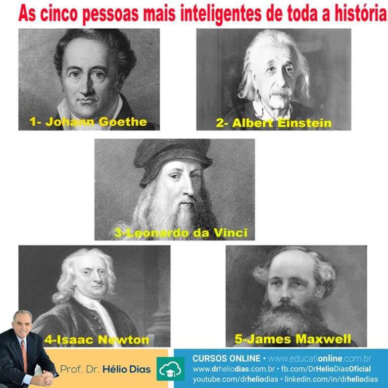 As 05 pessoas mais inteligentes de todos os tempos! - IVEPESP
